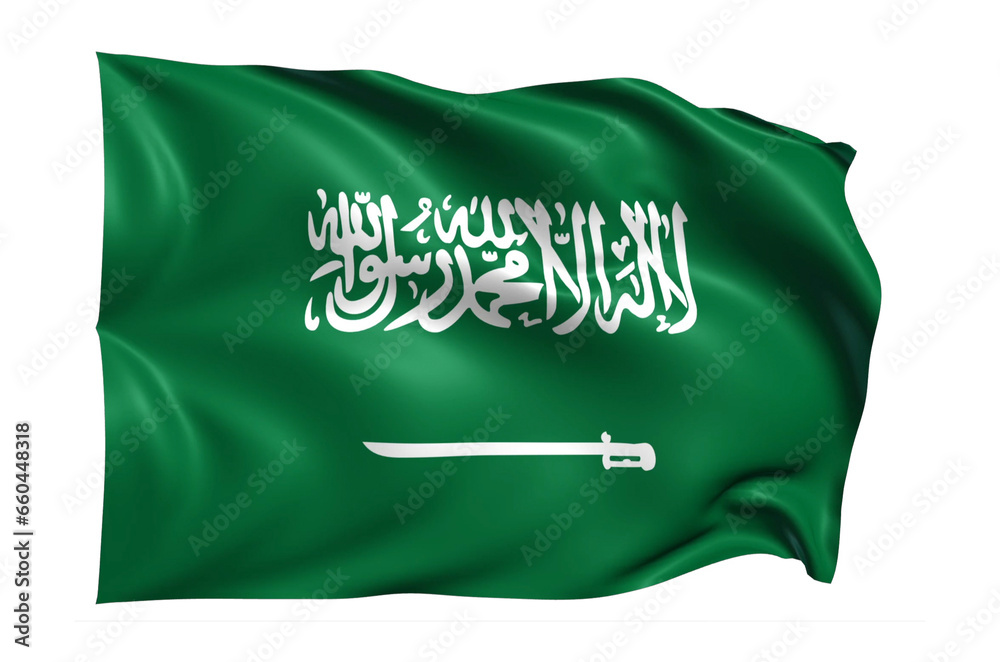 Saudi Arabia Flag on transparent background Stock Illustration | Adobe ...