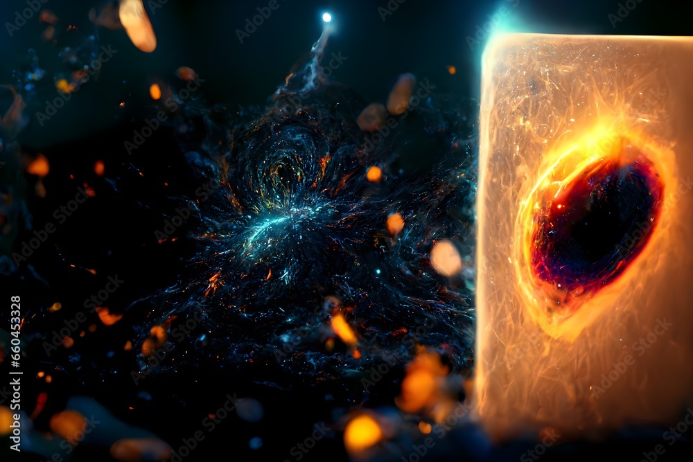 galaxy destroy by black hole galactic destruction fractal texture sun ...