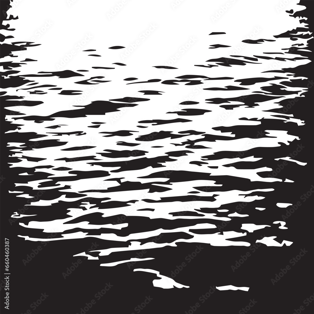 Water waves silhouette., Black and White Water Wave Texture, Water ...