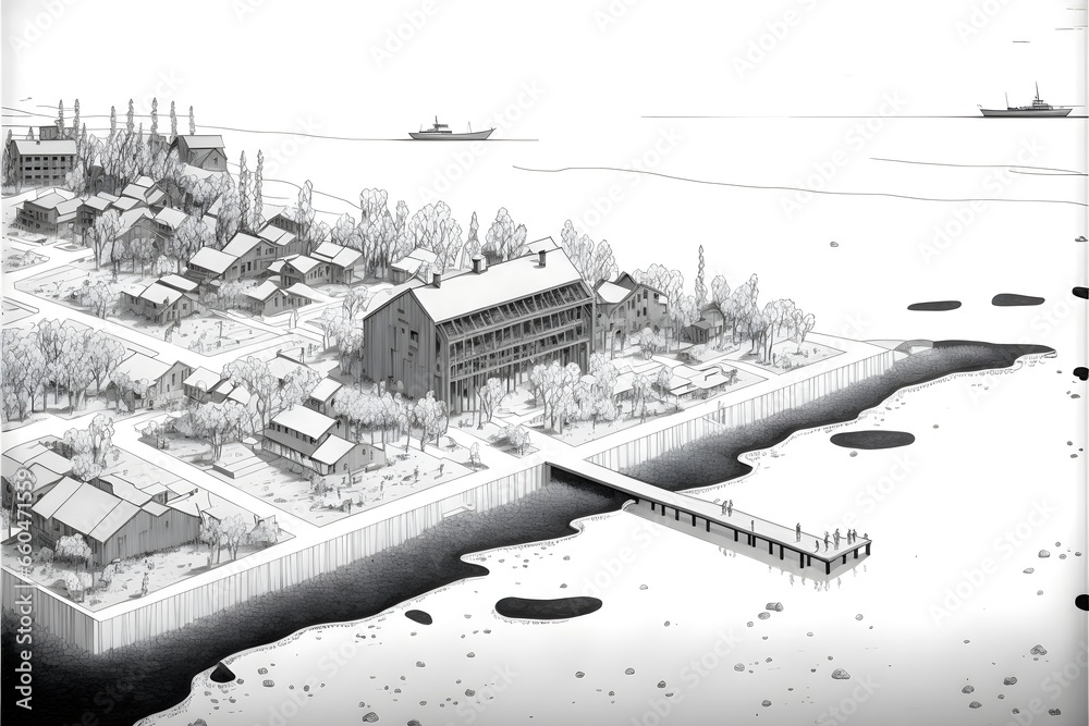 urban waterfront in the Pacific Northwest intertidal mudflats wetlands ...