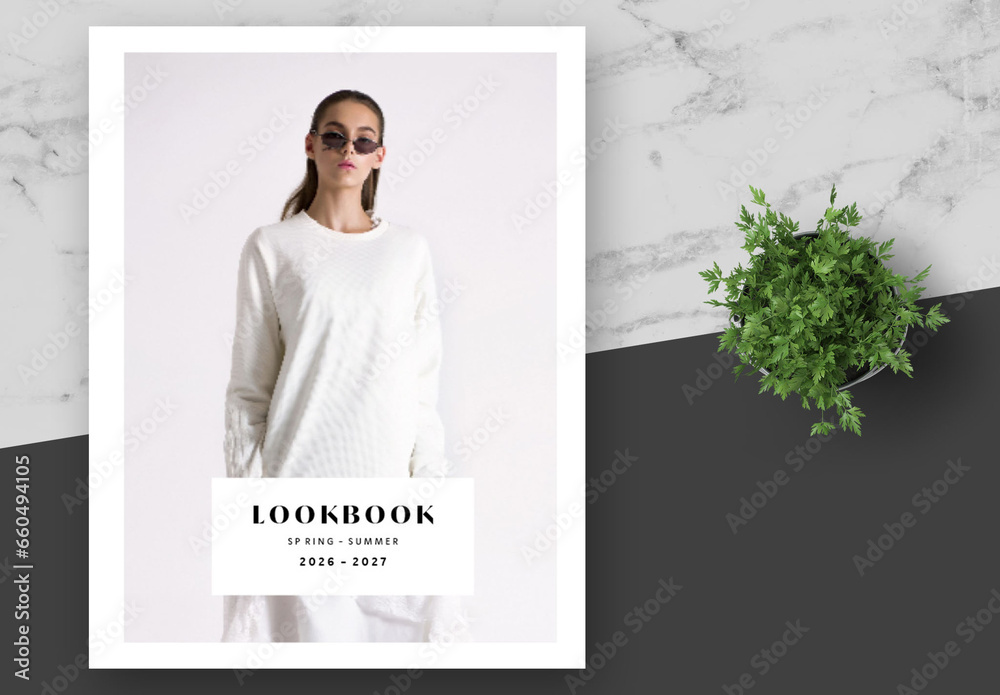 Clean Lookbook Fashion Catalog Photography Stock Template | Adobe Stock