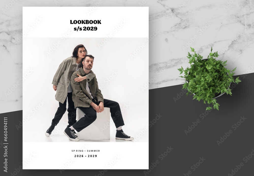 Clean Lookbook Fashion Catalog Photography Stock Template | Adobe Stock