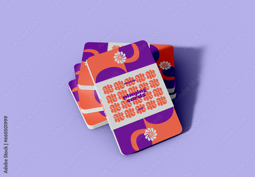 Stacked Cards Mockup Stock Template | Adobe Stock