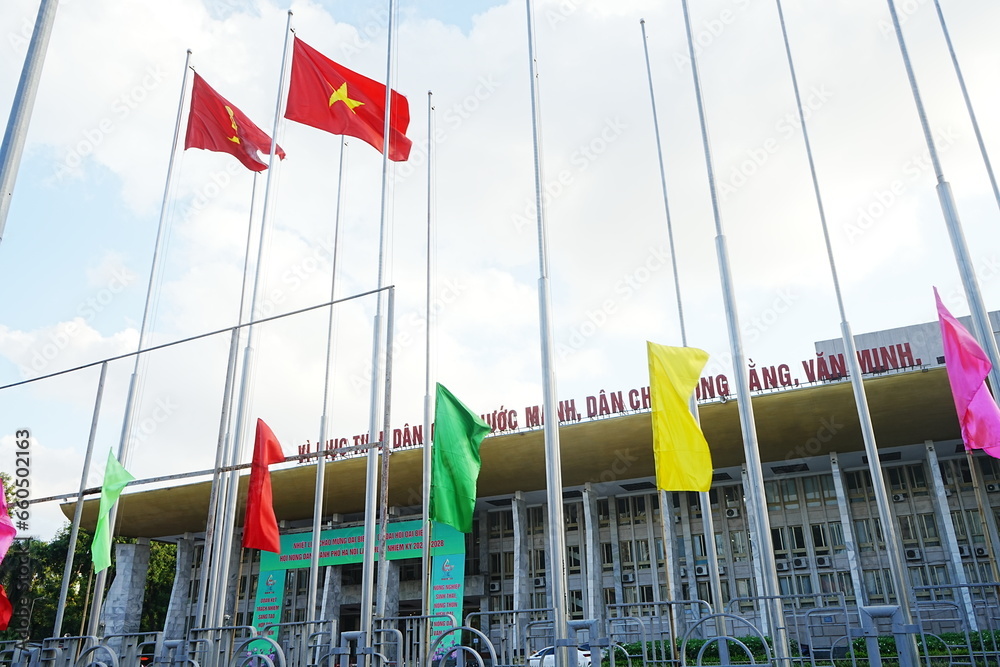 Soviet Friendship Palace of Culture and Labor in Hanoi, Vietnam Stock ...