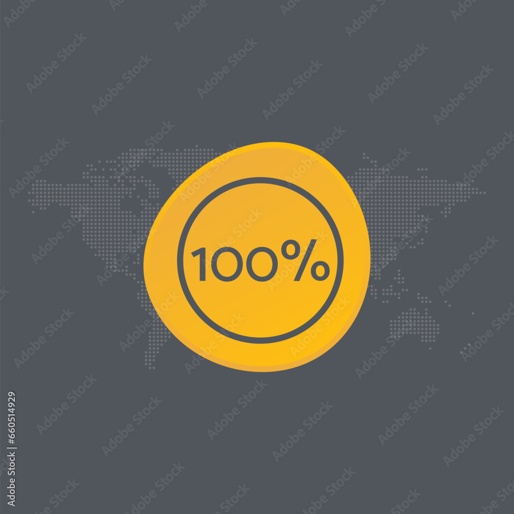 Vecteur Stock 100 percent chart. Vector symbol. Percentage infographic ...