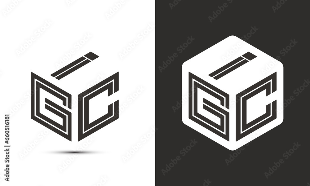 IGC letter logo design with illustrator cube logo, vector logo modern ...