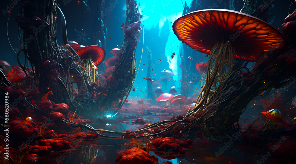 be here now mushroom core spirit core Stock Illustration | Adobe Stock