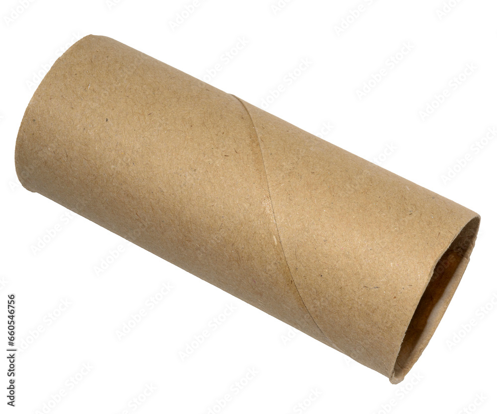 tube en carton, mandrin papier toilette sur fond transparent Stock ...