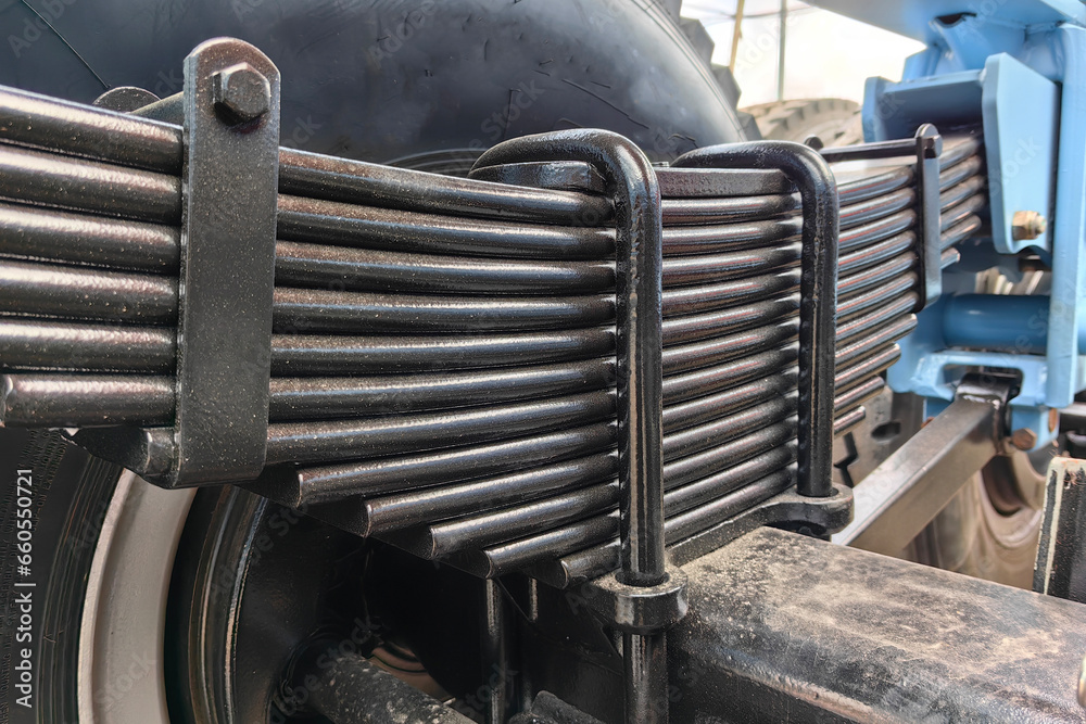 Container trailer frame and chassis, leaf springs, suspension system ...