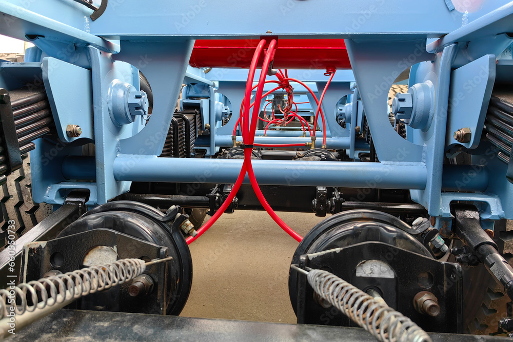 Container trailer frame and chassis, leaf springs, suspension system ...