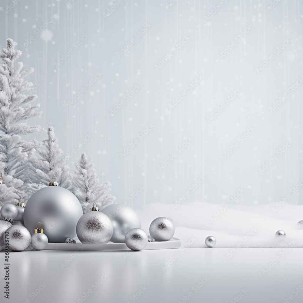 Fondo con detalle y textura de decoración de navidad de tonos plata ...