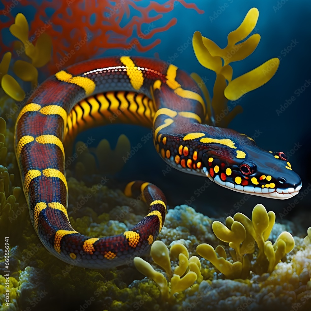coral snake shark wallpaper illustration Stock Illustration | Adobe Stock