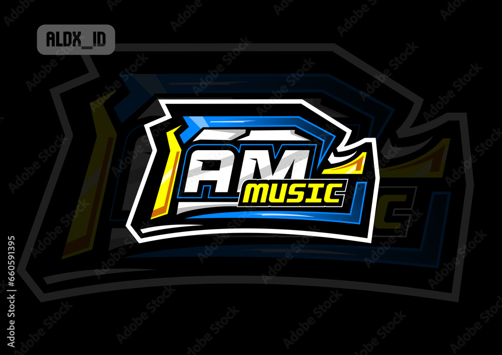 Desain logo sound system racing logo banner logo company simple logo ...