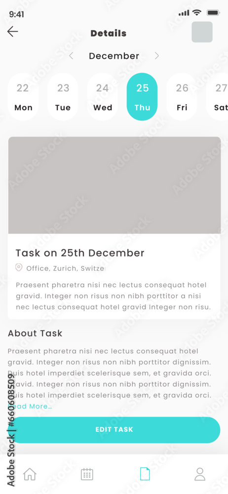 Planning Task in Calendar, Project Management and Schedule Pages Mobile ...