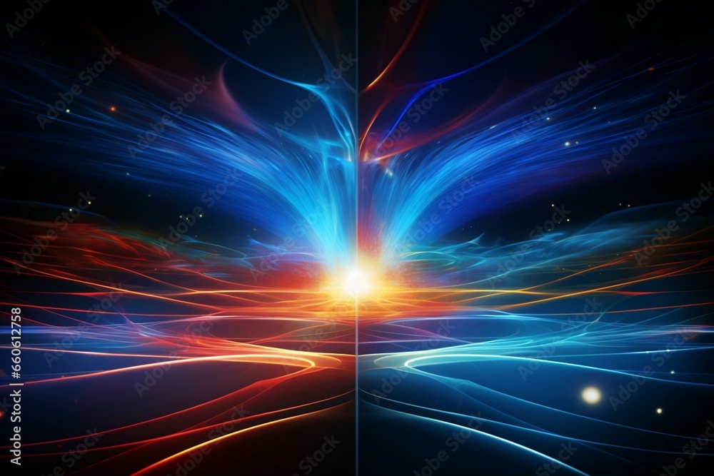 Science background with abstract representation of electromagnetic ...