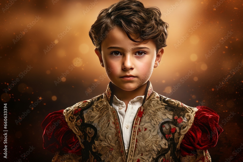 Agile Bullfighter child boy bull. Matador fight. Generate Ai Stock ...