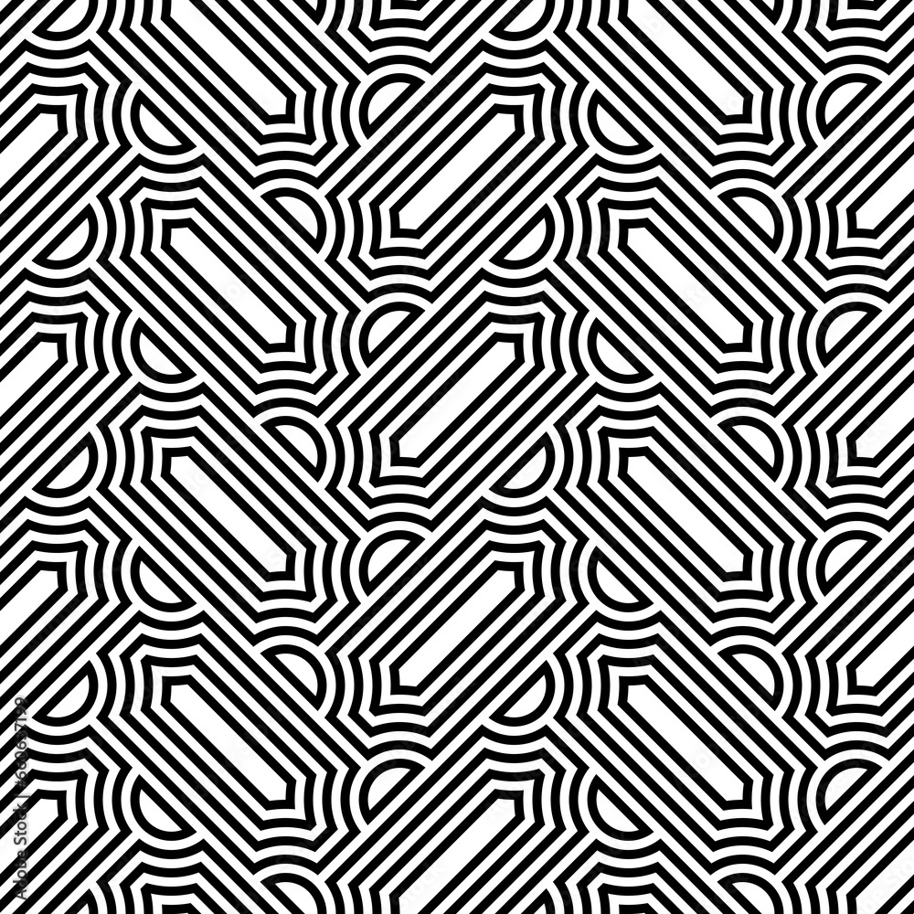 Seamless surface design with slanted figures. Grid image. Herringbone ...