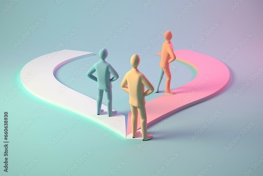 3D character unsure about which direction to choose. Generative AI ...