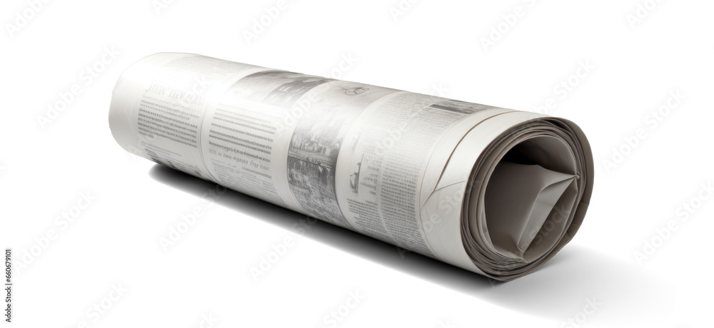 bundle of newspapers, png file of isolated cutout object with shadow on ...
