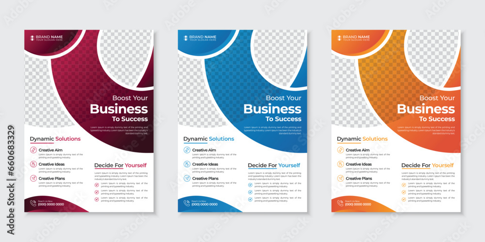 Modern and creative corporate business flyer template design set, New ...