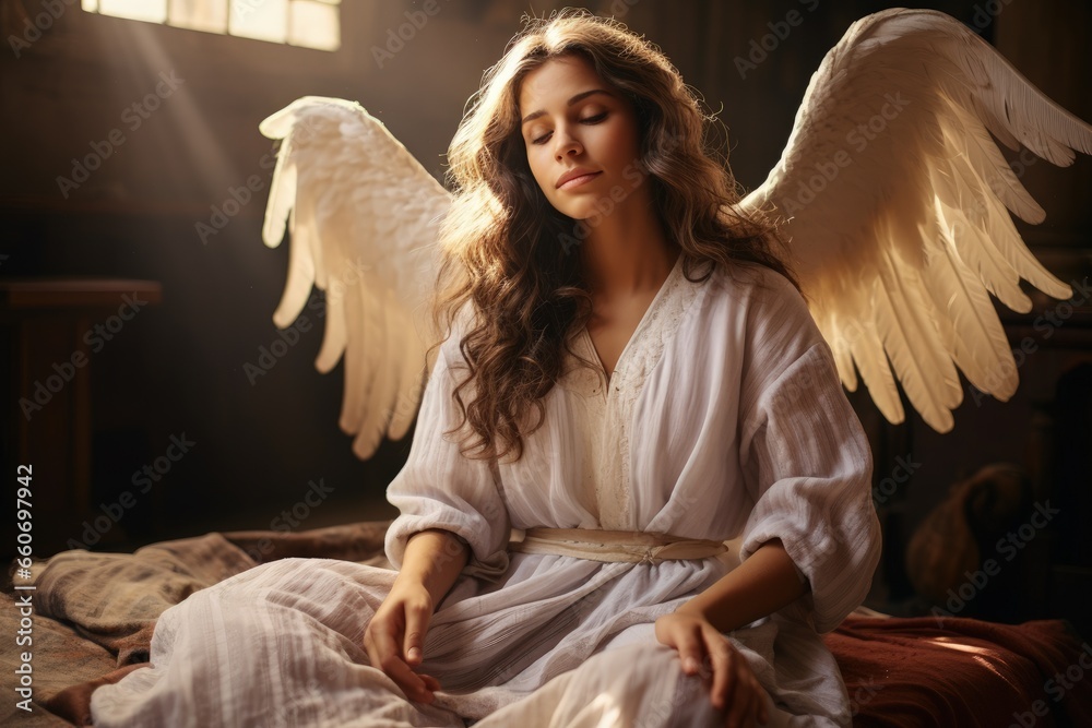 Angel, Religious concept bible belief in the miracle of god and Jesus ...