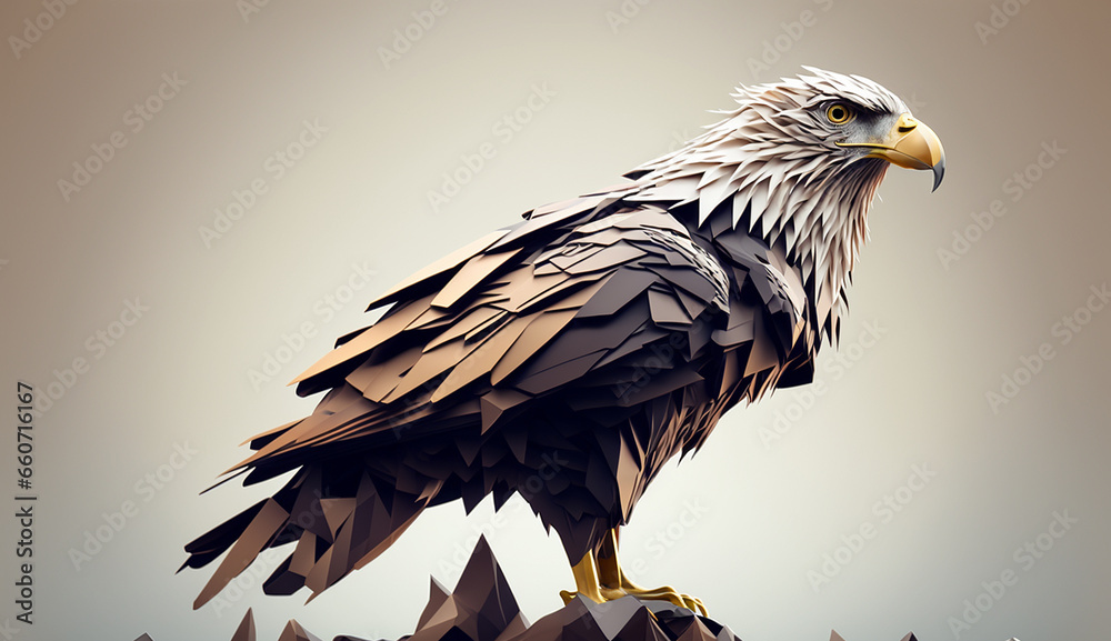 Eagle geometric pattern design vector illustration image Ai generated ...