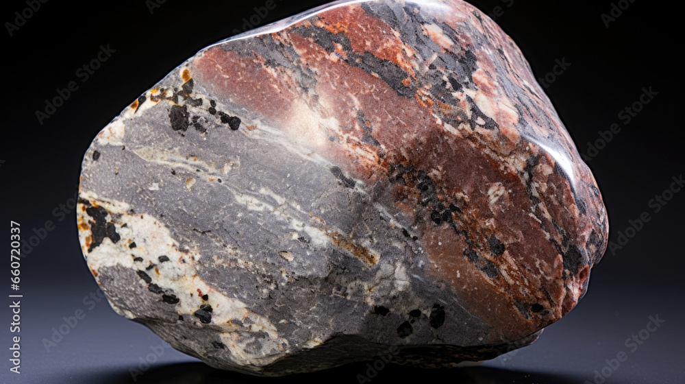 A stunning closeup of a diorite boulder with a speckled appearance ...