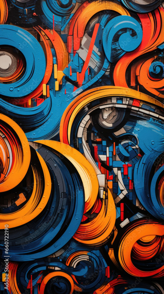 Texture of a street art mural with a gritty, urban feel. The artist ...