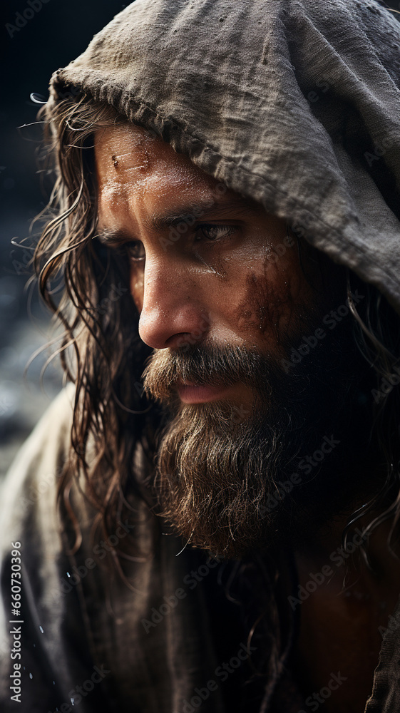 Portrait of Jesus Christ, savior of mankind, son of god, god, bible ...