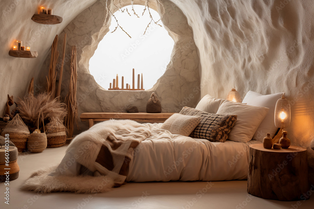 Medieval theme. Creative and bright eco design of a children's room ...