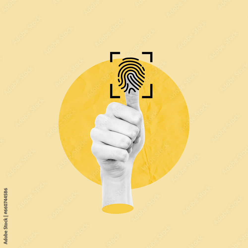 Fingerprint, Security with fingerprint, future technology, finger ...