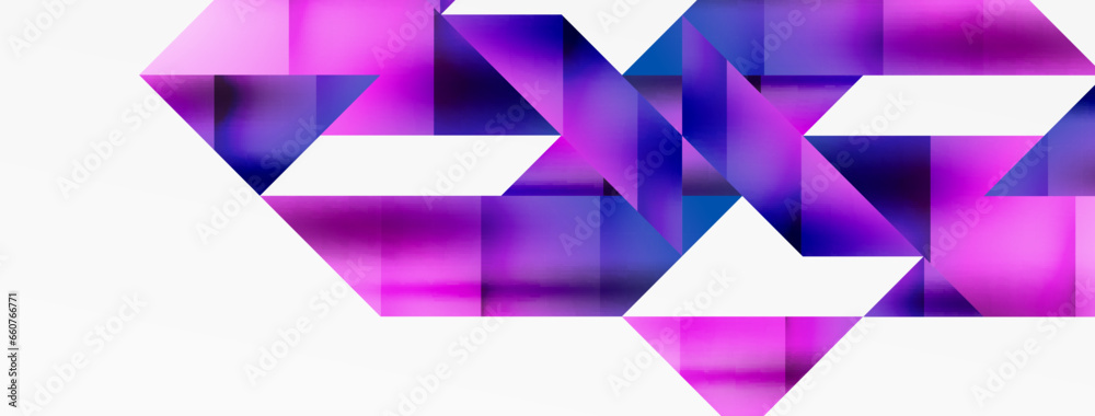 Captivating vector abstraction. Triangles interlock in mesmerizing ...