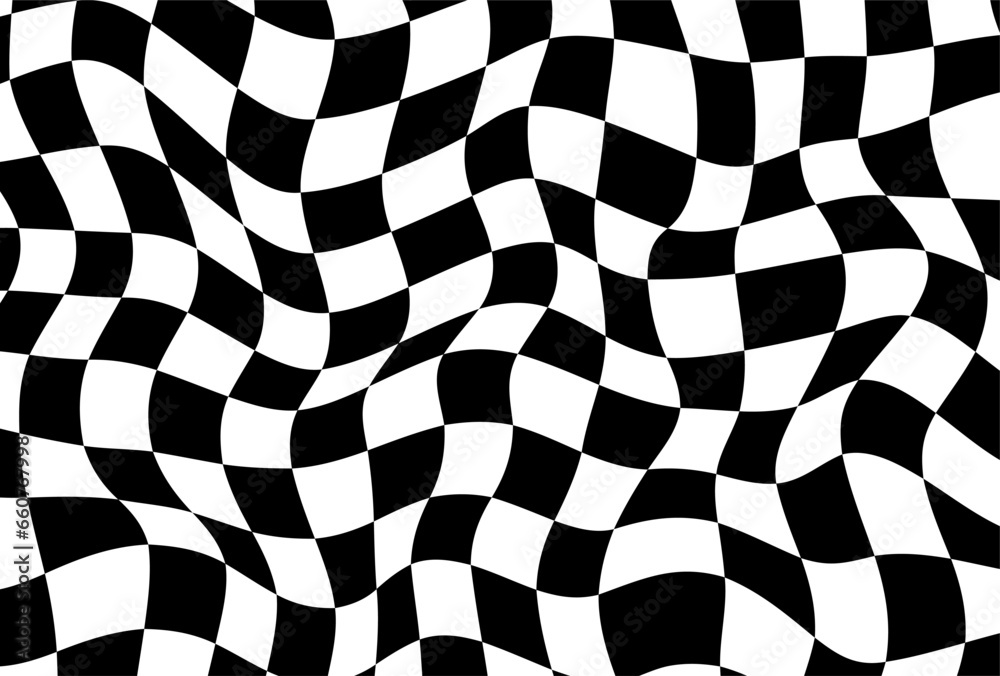 warped checkerboard vector background for banners, cards, flyers ...