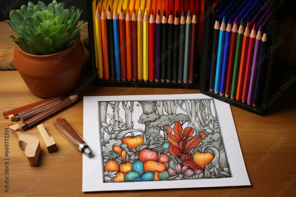 Picture puzzle featuring a box of pencils with hidden differences to ...