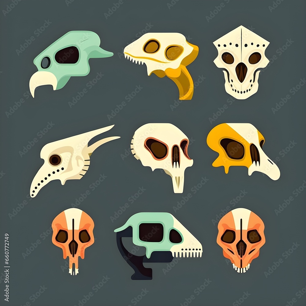9 examples of lizard skull vector front view minimalistic brutalistic ...