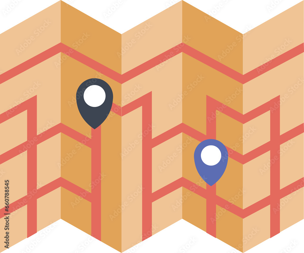 Digital png illustration of map with tags on transparent background ...