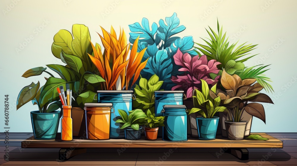 Colorful Man Cleaning and house maintenance cartoon , Cartoon Graphic ...