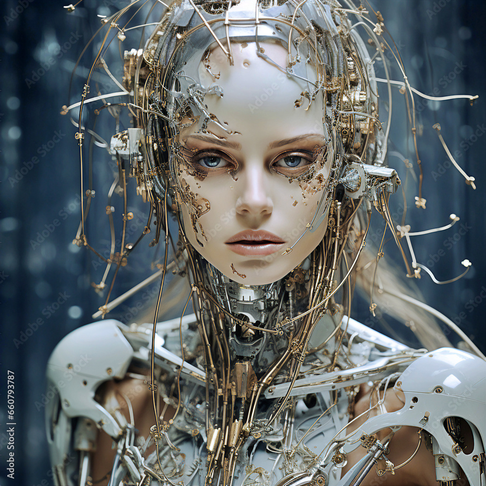 transhumanism, singularity, neuralink, cyborg Stock Photo | Adobe Stock