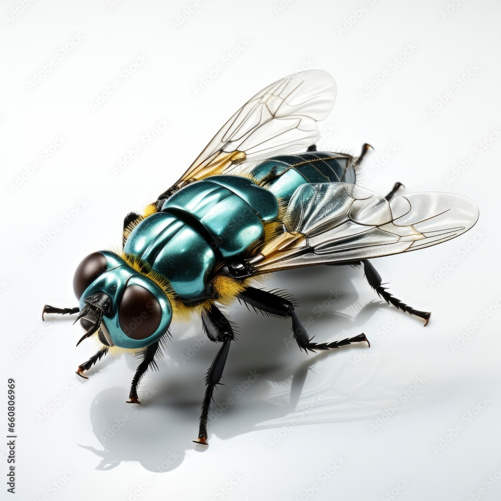 Full view Cluster fly on a completely white background , wallpaper ...