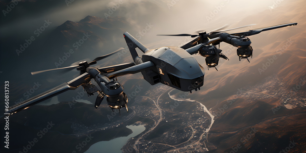 military drone vtol jet, with plasma gun Military VTOL Drone Jet with ...