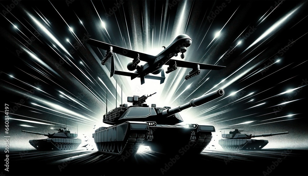 Battlefield of the Future: World War III in Tanks and Drones Stock ...