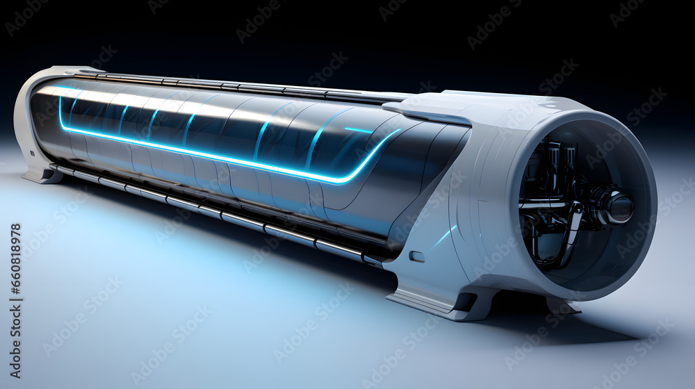 Hyperloop transportation system prototype, technology background, 16:9 ...