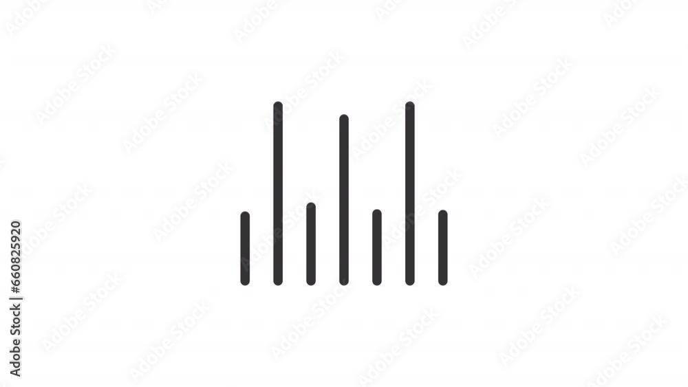 2D black simple thin line animation of abstract loading icon, HD video ...