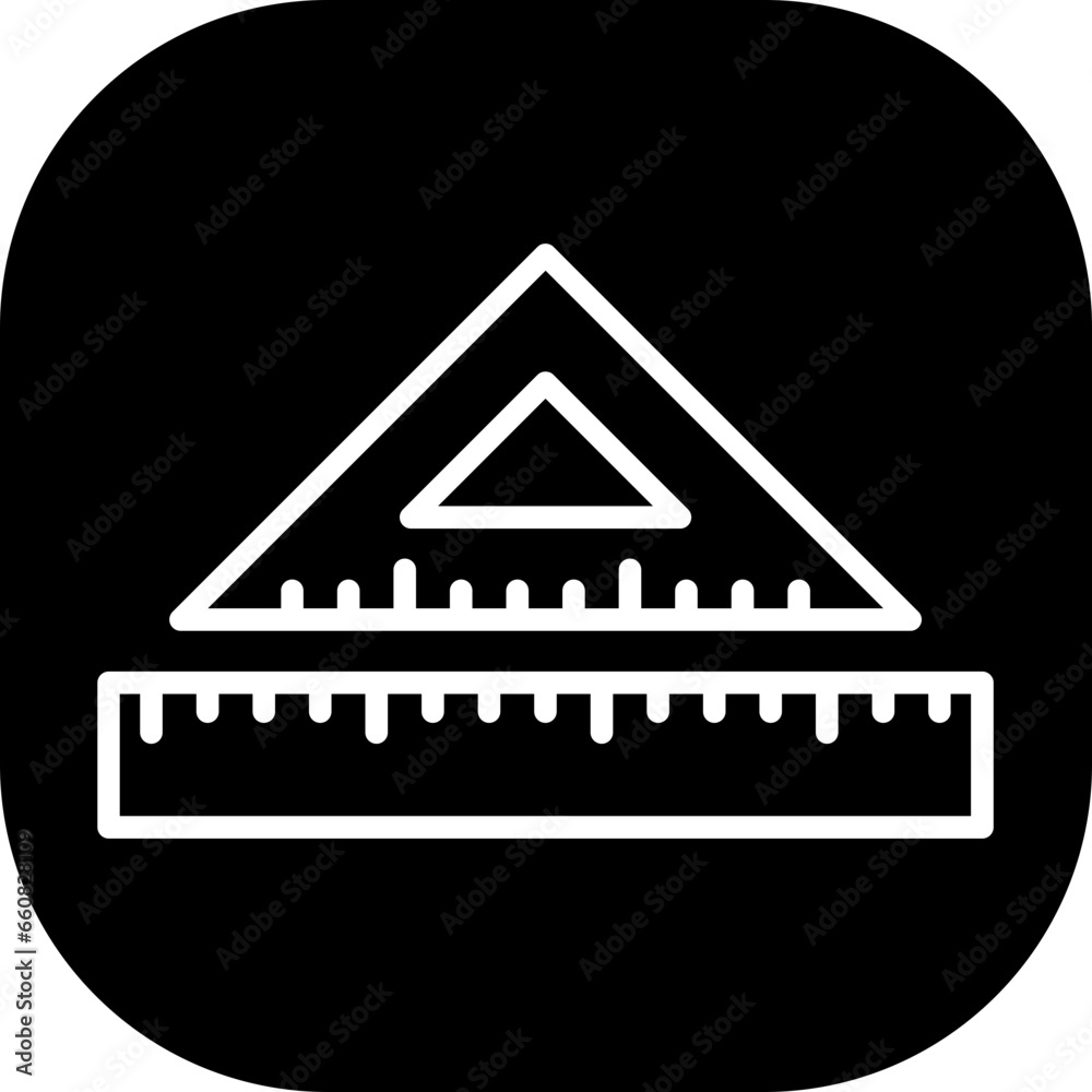 Ruler measurement icon with black filled line outline style. scale ...