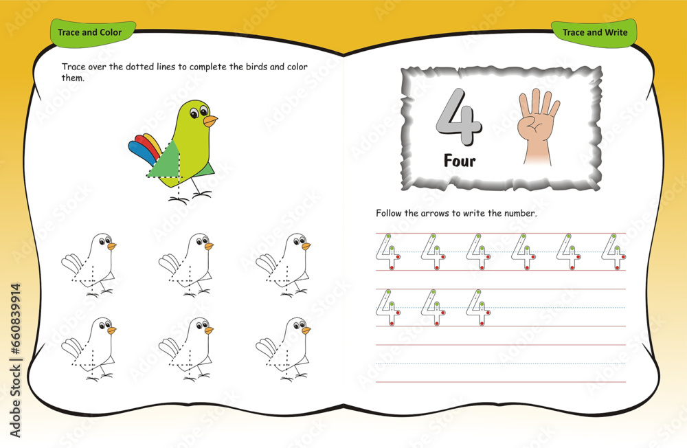 Vetor de Finger counting 0 to 10, Worksheets for learning numbers ...