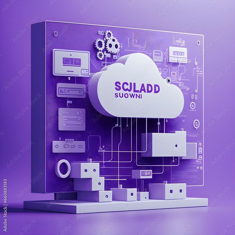 an illustration of cloud based technologies as icons and how they can ...