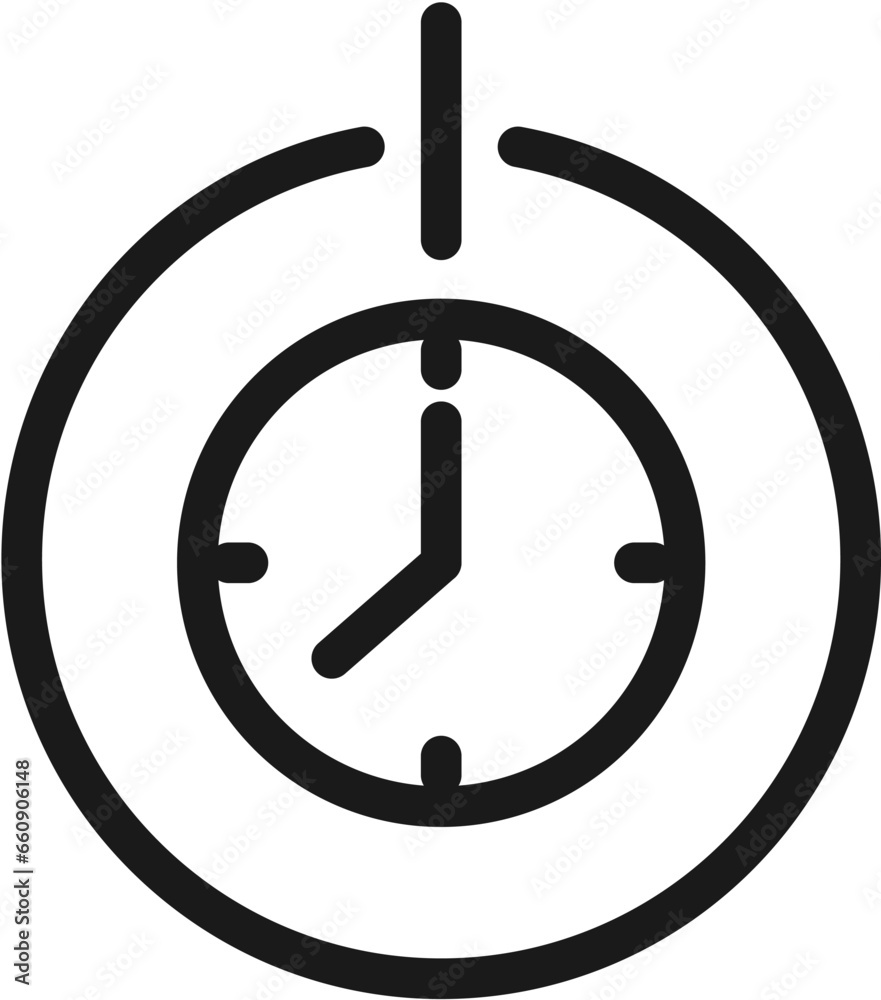 Scheduled power on & off Line Icon 64px pictogram symbol visual ...