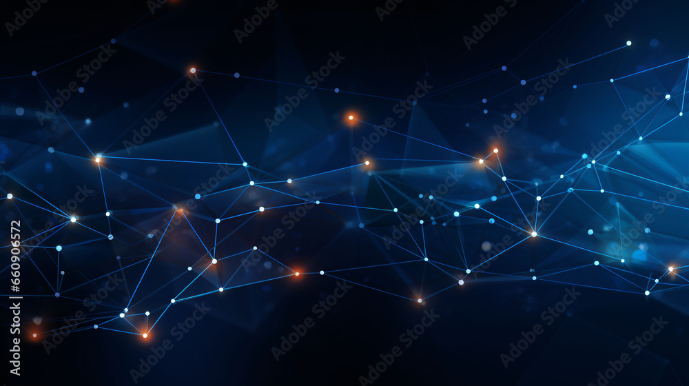 Modern abstract network science connection technology gold line premium ...