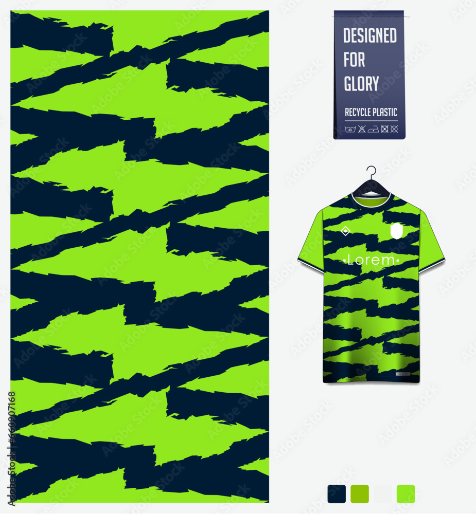 Soccer jersey pattern design. Abstract pattern on blue background for ...