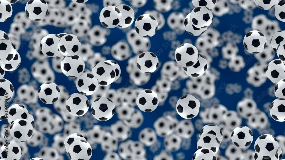 Football soccer ball background LOOP TILE Swirl. This animation of a ...